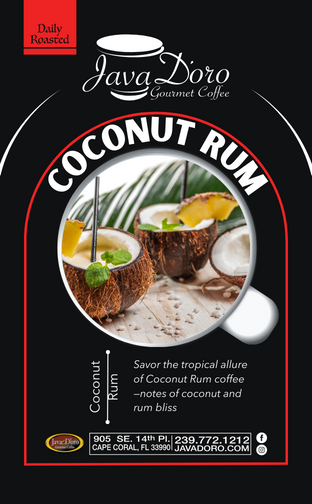Coconut Rum Flavored Coffee | Java D'oro Gourmet Coffee Roasters