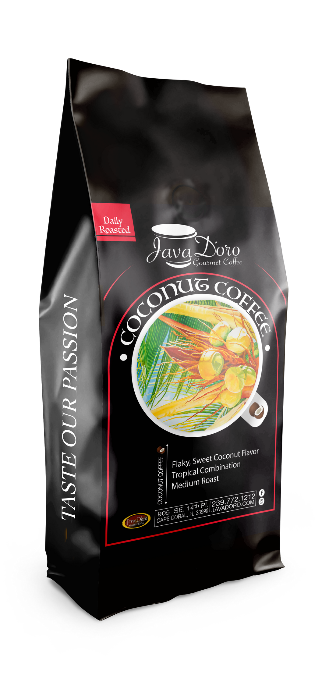 Coconut Flavored Coffee | Java D'oro Gourmet Coffee Roasters