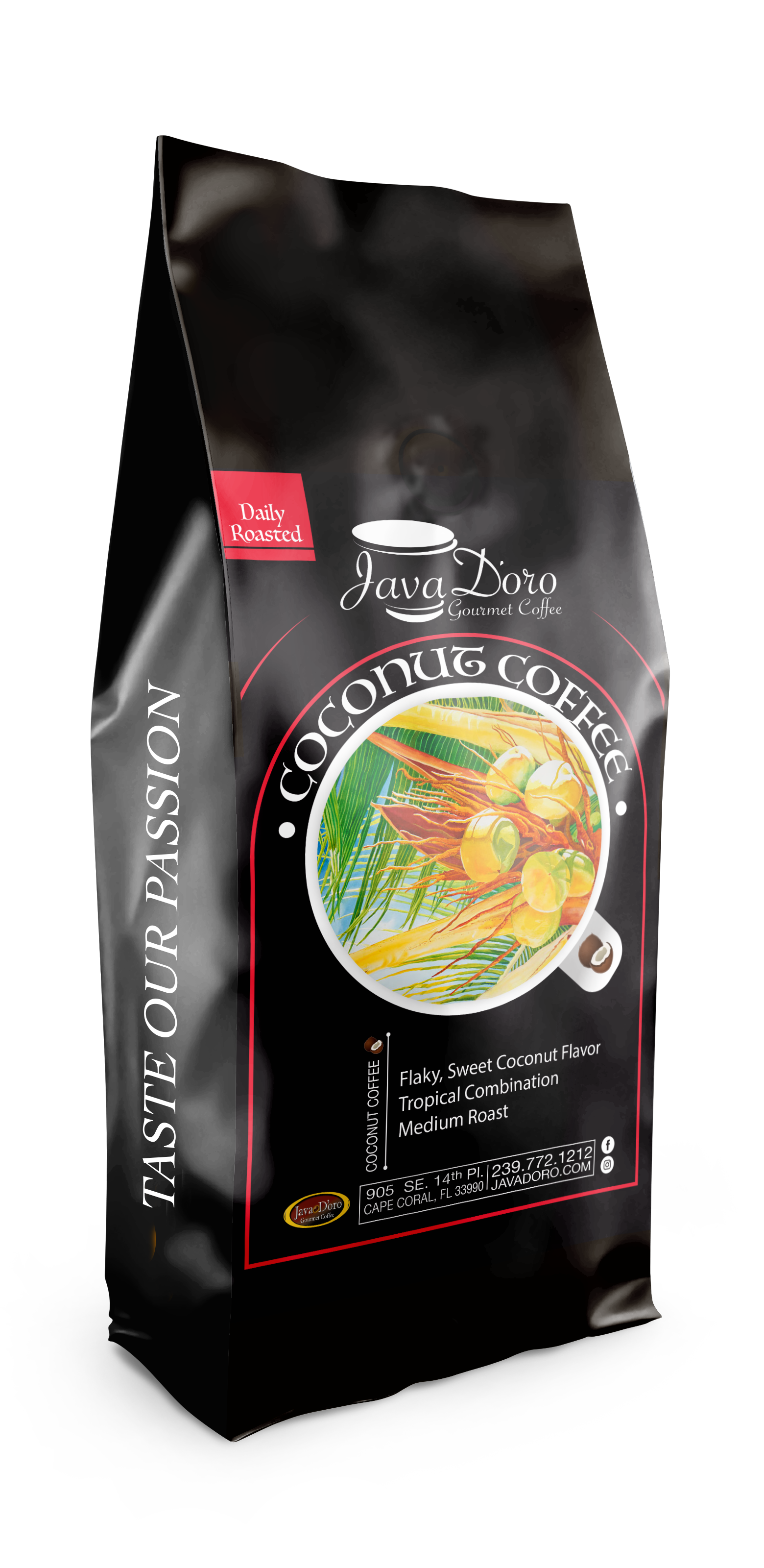 Coconut Flavored Coffee | Java D'oro Gourmet Coffee Roasters