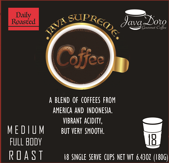 Java Supreme Java D'oro Coffee Pods - 18 Count – Java D'oro Gourmet Coffee